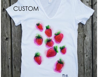 Strawberry tshirt | Etsy