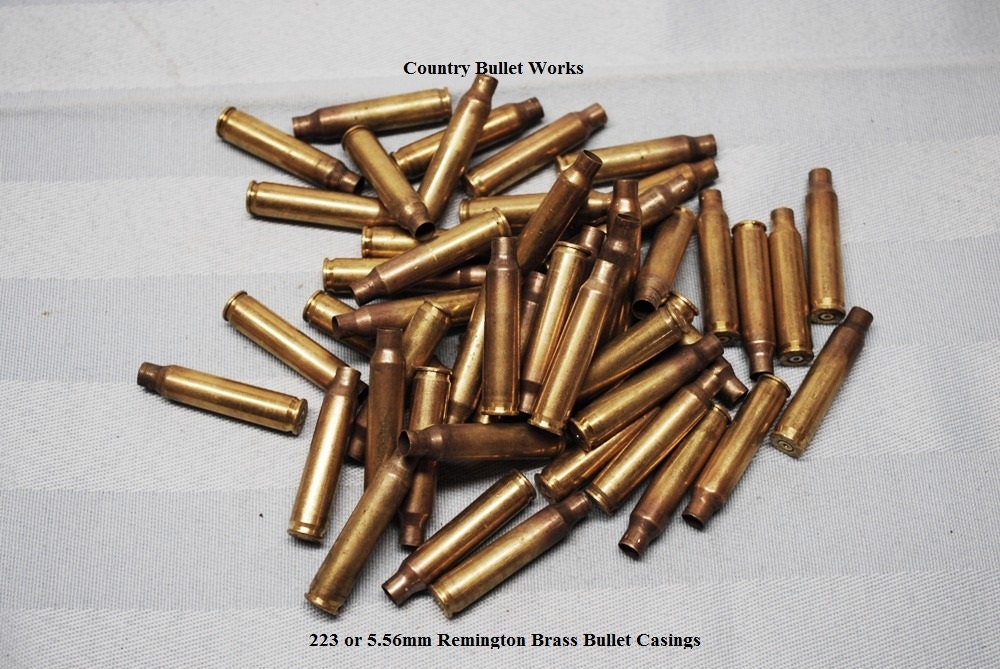 223 or 5.56mm Rifle Brass Bullet Casings by CountryBulletWorks