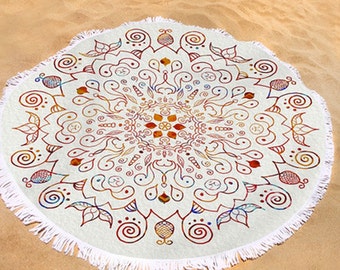 Round beach towel | Etsy