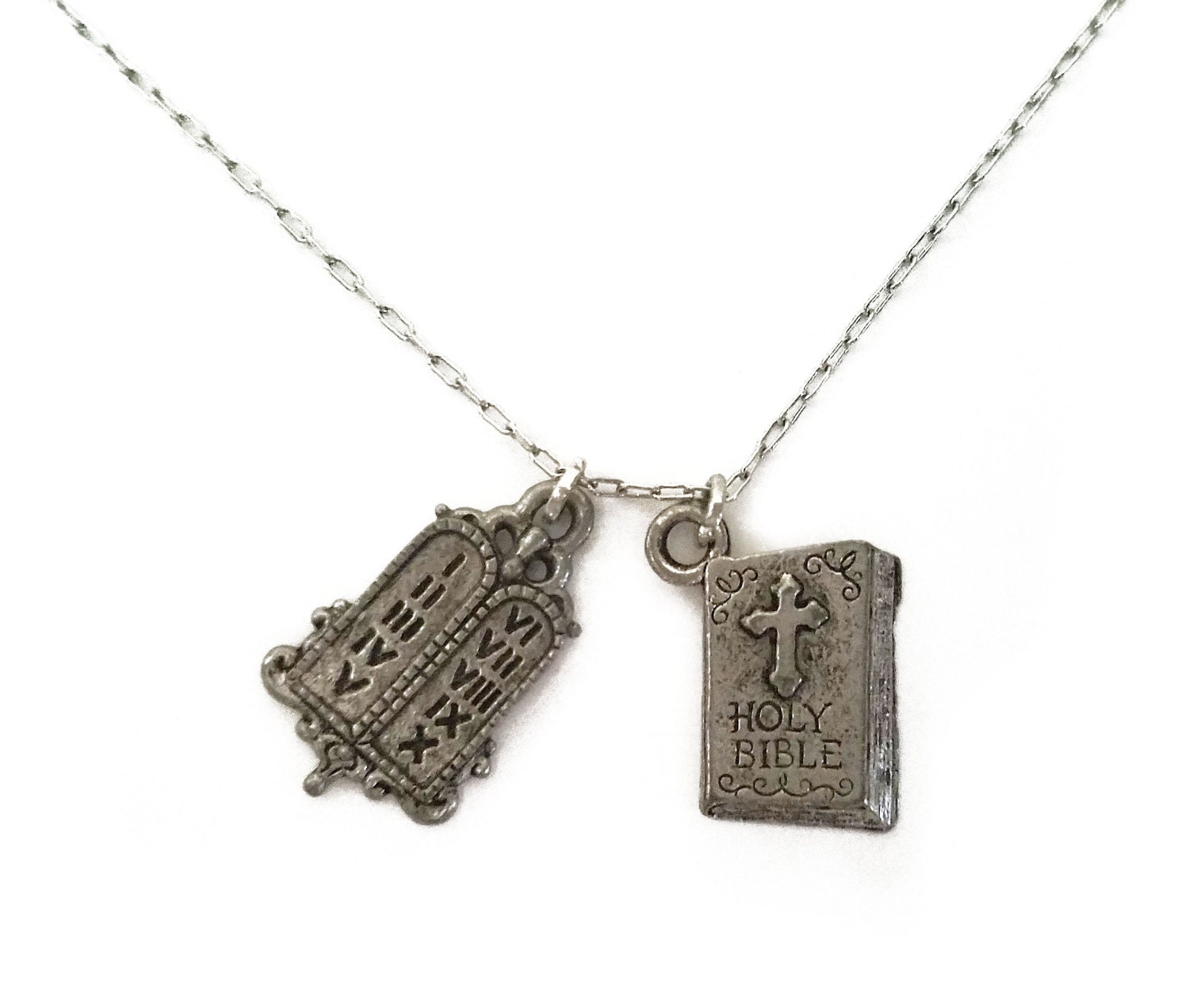 Interfaith Ten Commandments & New Testament Necklace