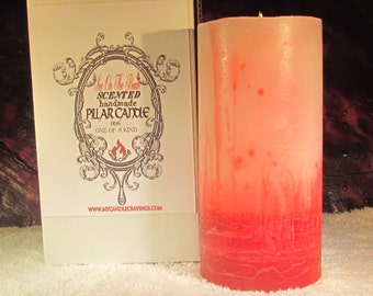 Faith Love Hope Decorative Pillar Candle by CandleCravingsStore