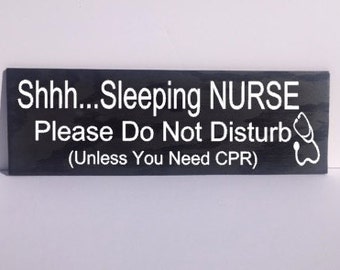 Shhh nurse sleeping | Etsy