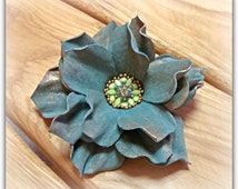 Unique leather brooch related items | Etsy