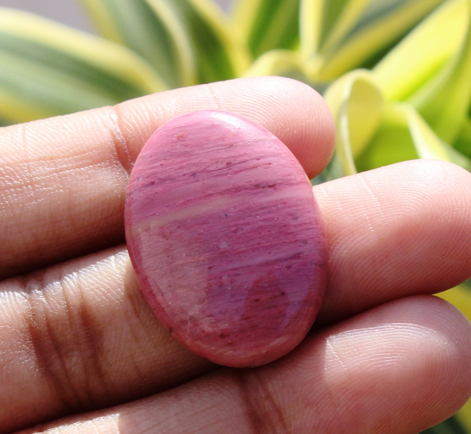 19x27 mm Rare Natural Pink Jasper Gemstone Smooth Oval Cabochon ...