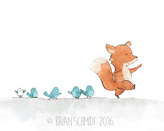 Whimsical fox | Etsy