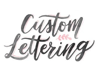 Custom lettering | Etsy