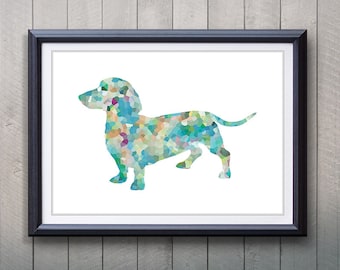 Peinture de teckel | Etsy