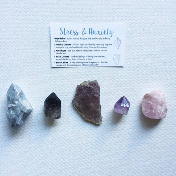 Stress and Anxiety Crystal Set / Healing Crystal by LoveByLunaCo
