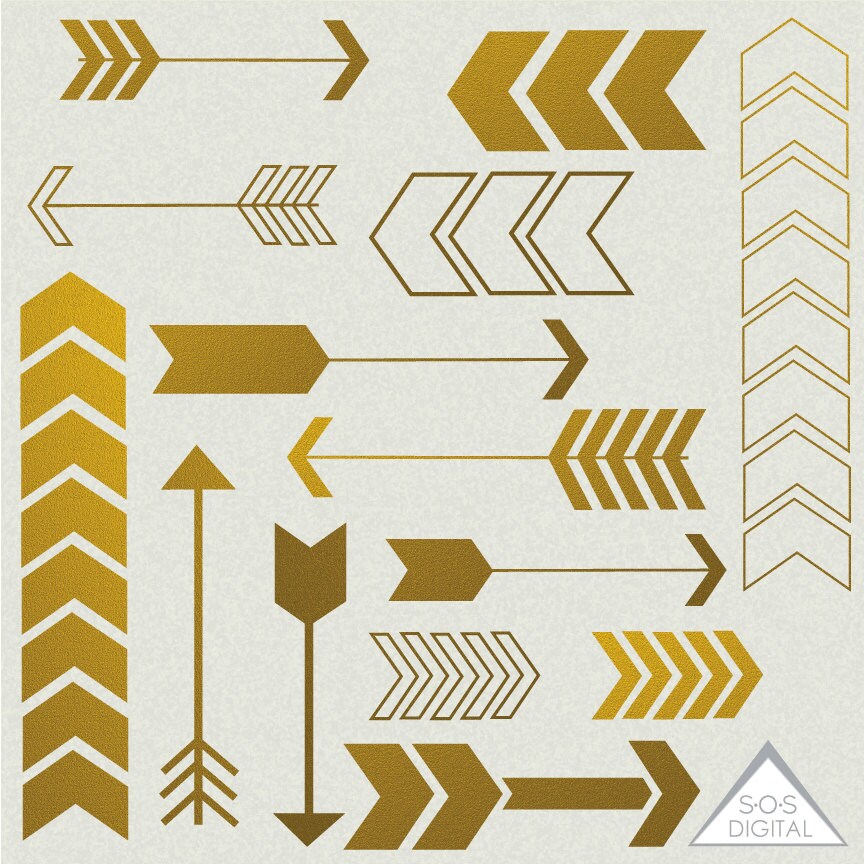 Gold Arrow Clipart Clipart Arrows Cute Arrows Digital