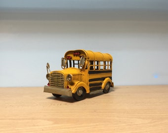 Metal toy bus | Etsy