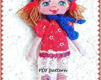 Unique cloth doll pattern related items | Etsy
