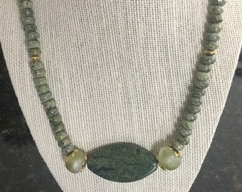 Serpentine necklace | Etsy