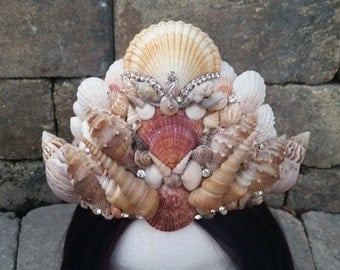 High Quality Seashell Queen Crown Mermaid Crown by ConchQueens