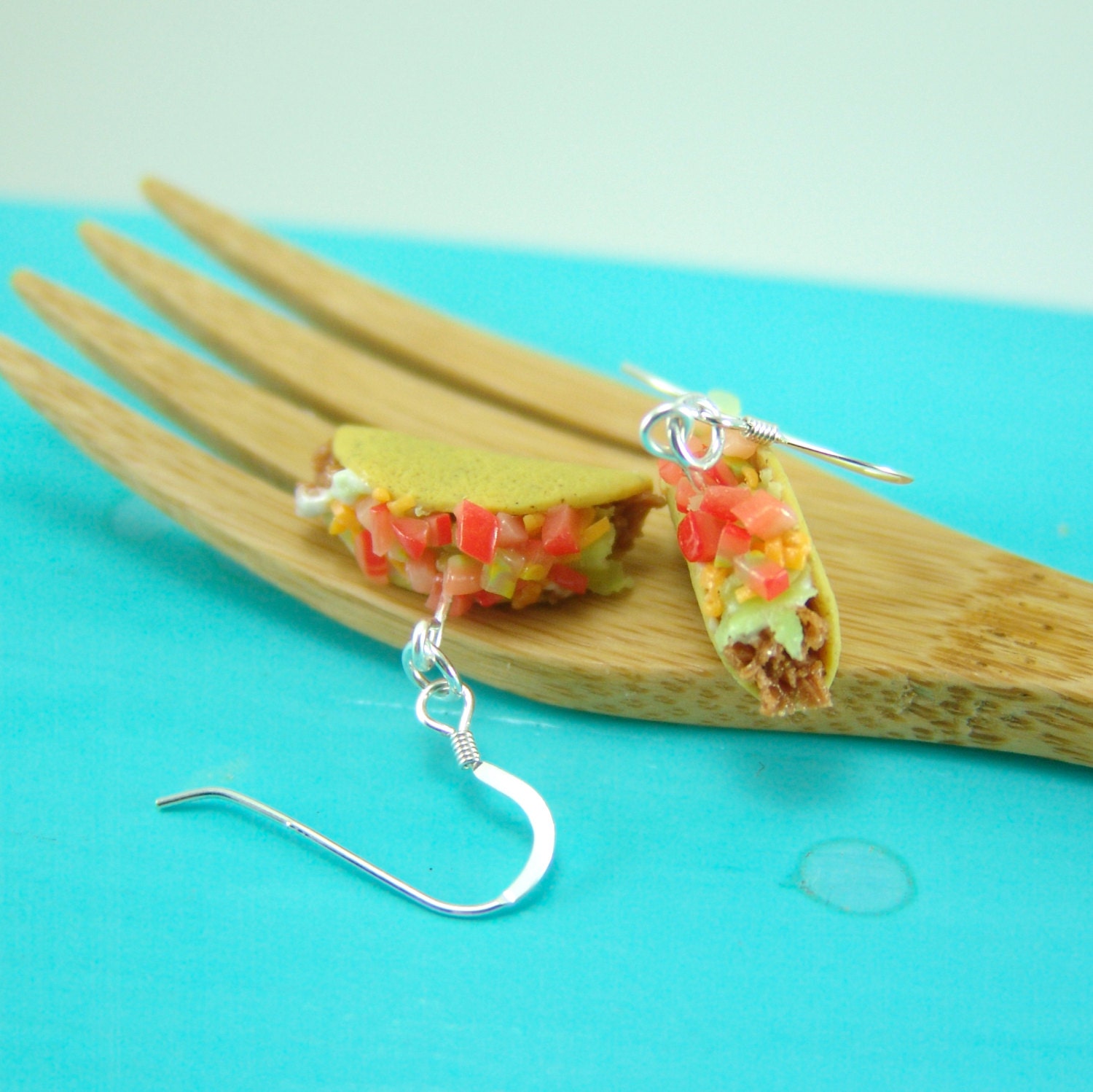 Food Earrings Taco Earrings MADE TO ORDER Fast Food Jewelry