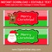 Printable Christmas Labels Tent Cards Holiday by digitalartstar