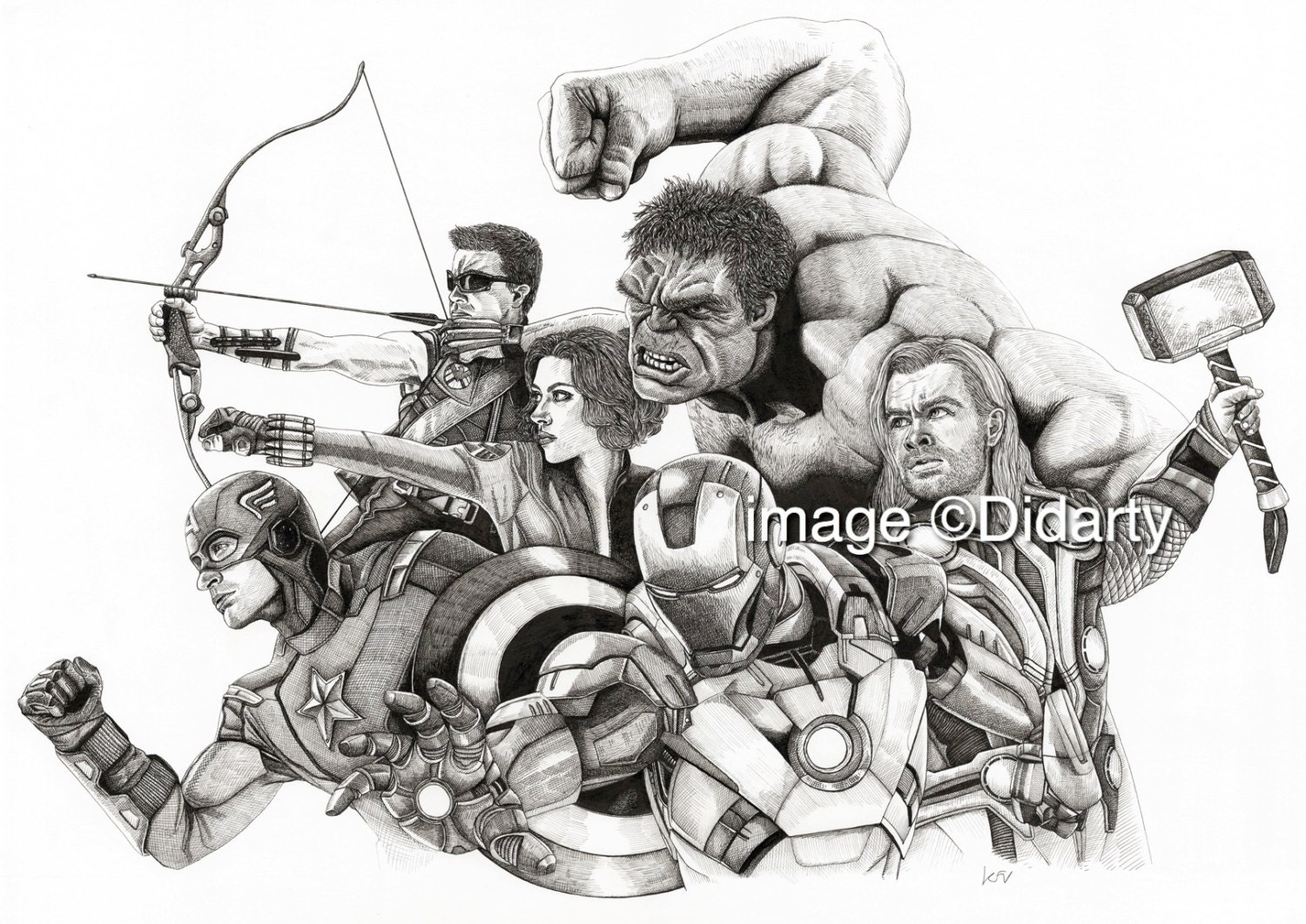 Marvel Avengers Portrait Print