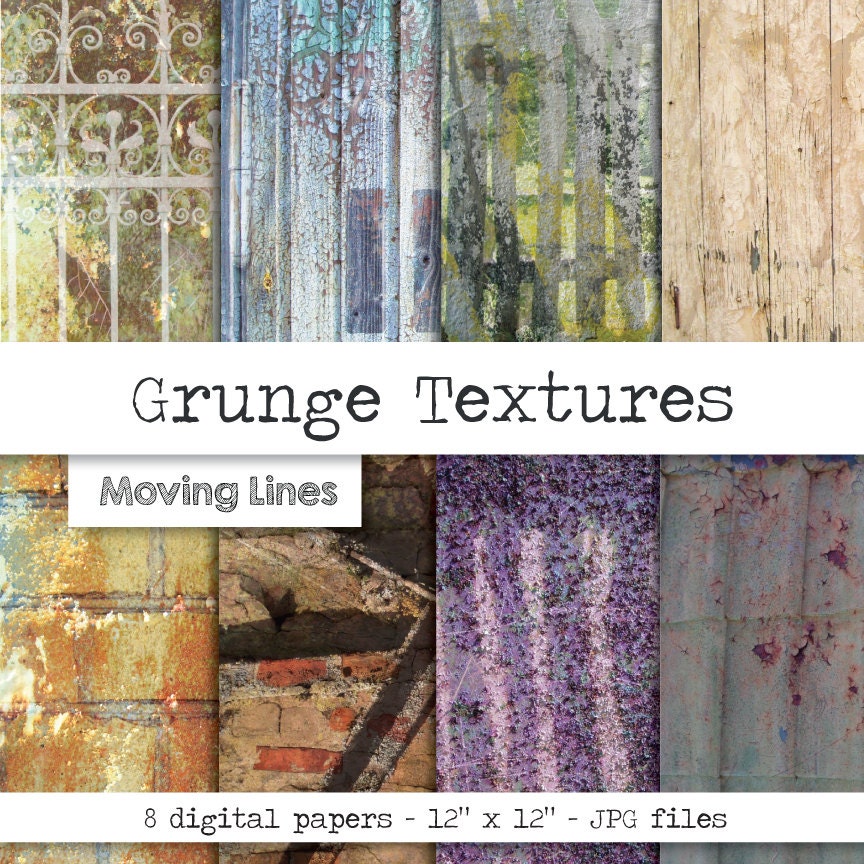 Grunge Digital Paper Distressed Texture Overly Shabby Wood