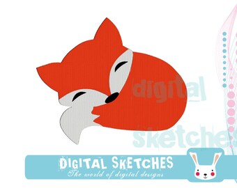 Fox applique | Etsy