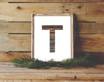 Unique wooden letter t related items | Etsy