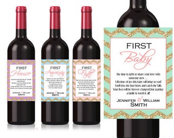 Milestone wine label | Etsy