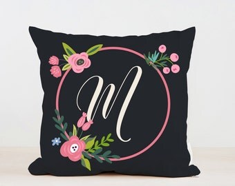 Unique initials pillow related items | Etsy