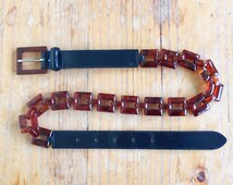 Popular items for leather link belt on Etsy