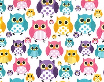 Owl print fabric | Etsy