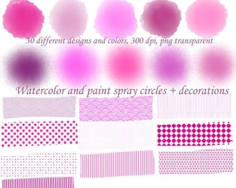 Watercolor circles | Etsy