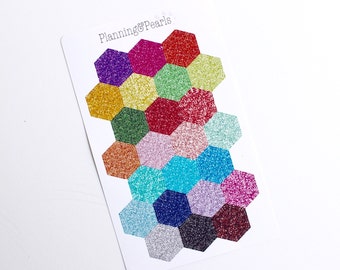Hexagon stickers | Etsy