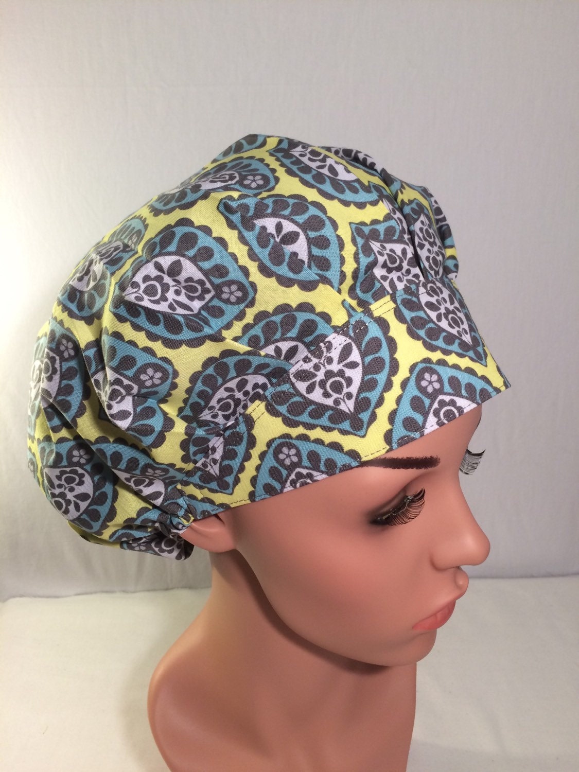 Bouffant Surgical Scrub Hat Scrub Cap Nurse by OksanaSewingDesign