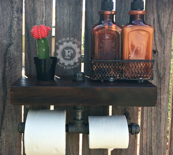 Rustic Paper Dispenser Toilet Paper Dispenser Reclaimed