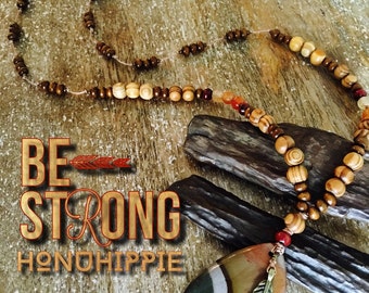 Boho hippie jewelry Native American gypsy feather by HonuHippie