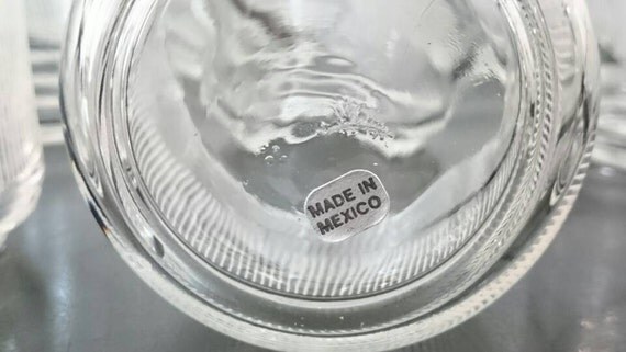 1980's Black and White Drinking Glasses/ Barware/ 12