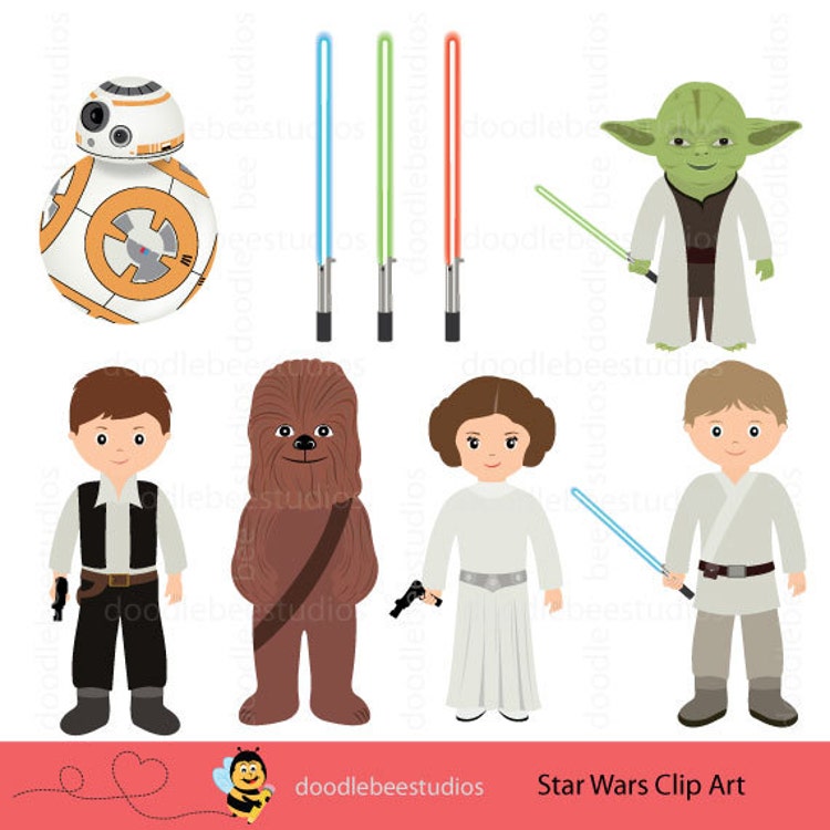 Starwars Clipart Star Wars Clip Art The Force by doodlebeestudios