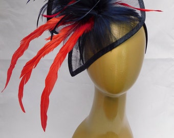 Royal Blue Fascinator Tea Party Hat Church Hat by QueenSugarBee