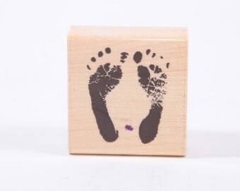 Baby footprint stamp | Etsy