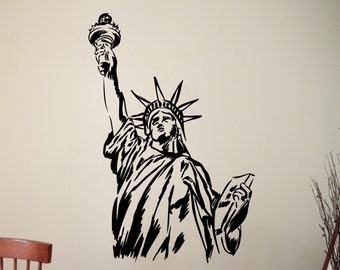 Lady liberty sticker | Etsy