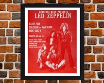Unique led zeppelin poster related items | Etsy