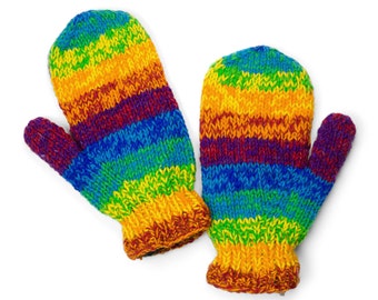 Rainbow mittens | Etsy