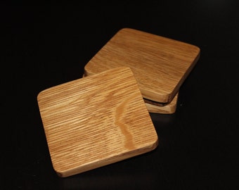 Oak wood coaster | Etsy