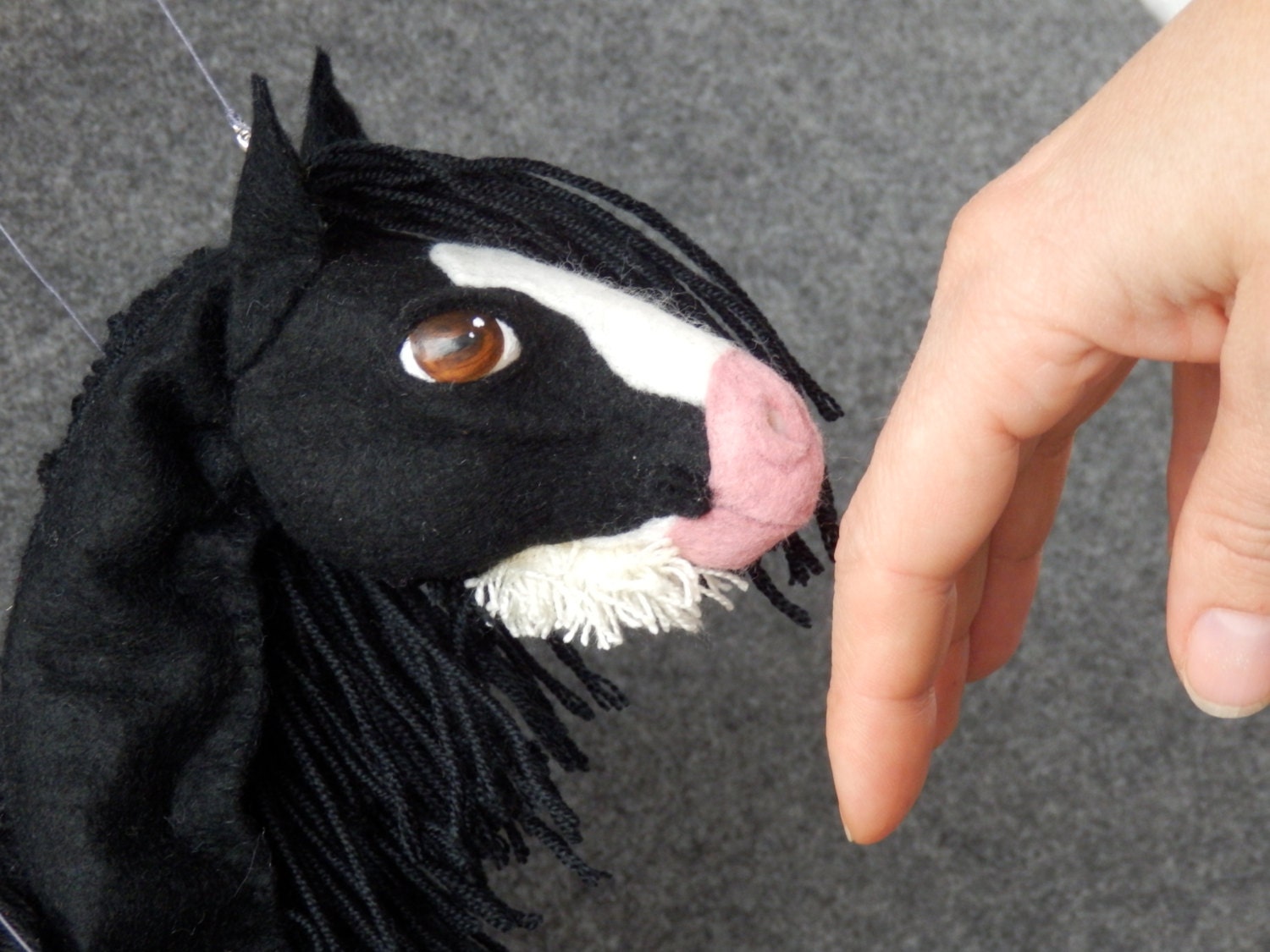 Horse shire black horse puppet horse puppet by Juditheart on Etsy