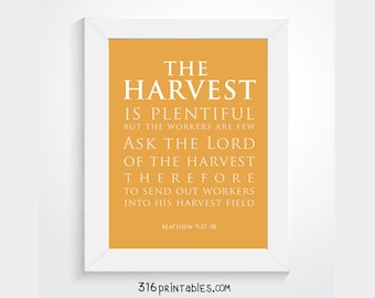Harvest bible verse | Etsy