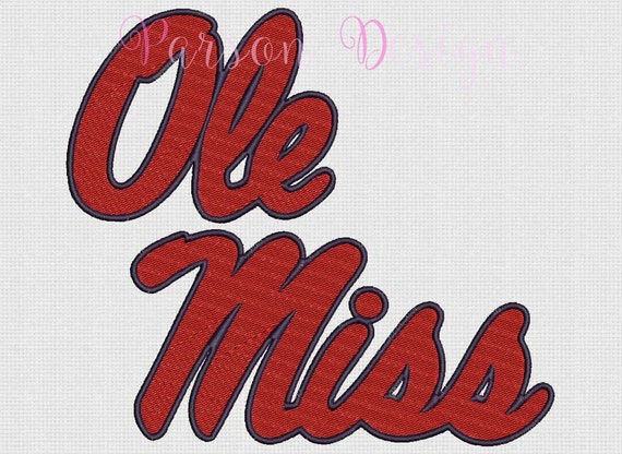 Ole Miss Rebels 7 Size Embroidery Designs College by ParsonDesign