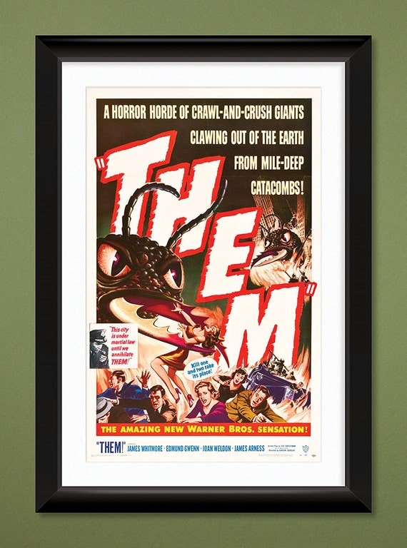 Vintage Movie Poster THEM 1954 12x18 Heavyweight Art Print