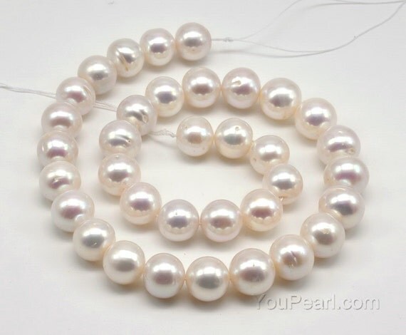 12-13mm large pearl near round white big freshwater pearl