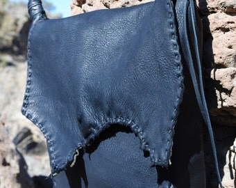 Buckskin leather bag | Etsy