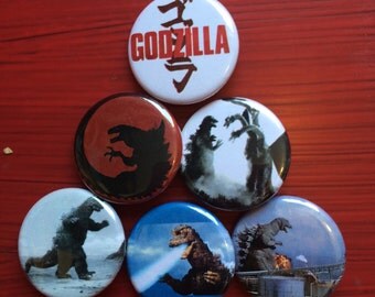 Godzilla pin | Etsy
