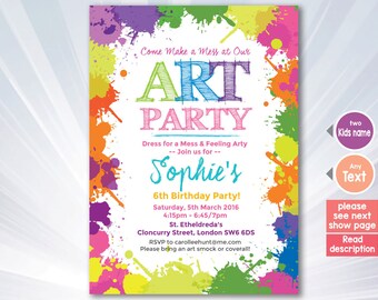 Unique color invitation related items | Etsy