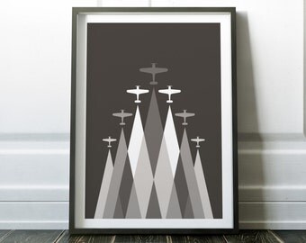 Airplane art prints | Etsy