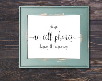 Cell phone sign | Etsy